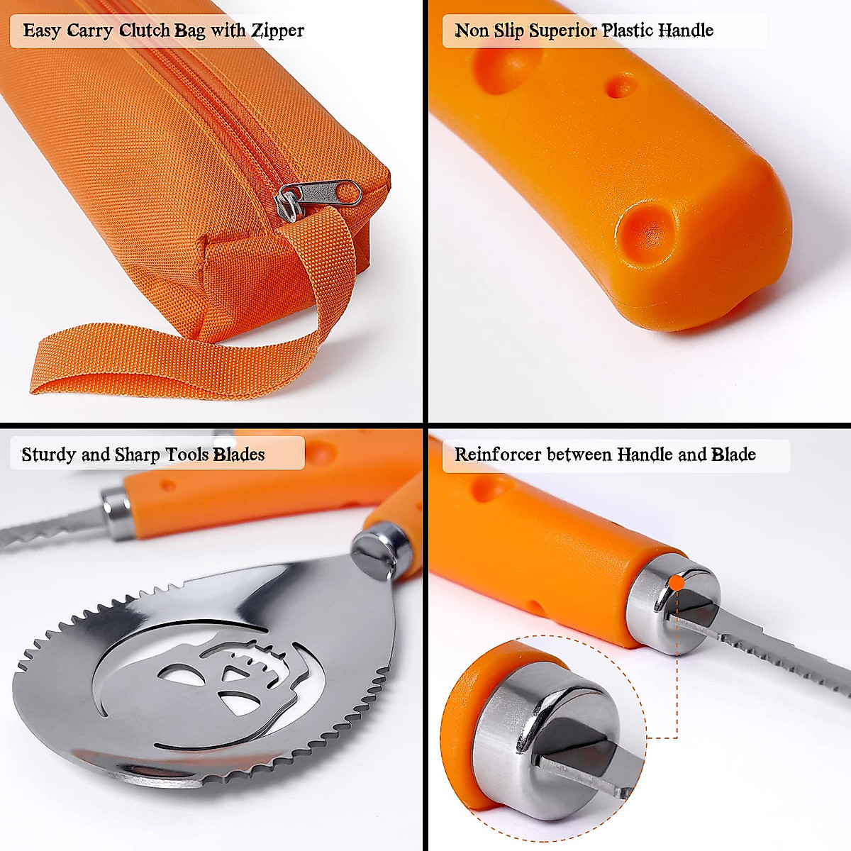 HuaQi Halloween Pumpkin Carving Kit: Halloween Decorations Pumpkin Carving Tools Pumpkin Carving Power Tools with Carrying Case for Kids Adults
