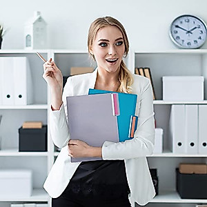 EOOUT Poly File Folders18 Pack 6 Gemstone Color, 1/3 Cut Tab Letter Size, 8.6 x 11.6 Inches Colored File Folders Classic Manila Folders Plastic Folders, Office Supplies File Folders