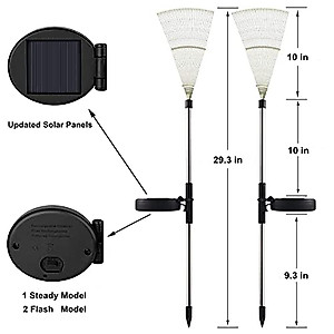 JORETLE Solar Garden Lights, Outdoor Solar Decorative Lights Solar Firework Lights 105 LED Powered 35 Copper Wires String Light, DIY Firework Lights for Garden, Patio, Countyard (2 Pack, Multi-Color)