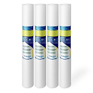 Standard Whole House Melt-blown Four Layers Filtration Polypropylene 10 Micron Sediment Filter 20” x 2.5” Fits 20” x 2.5” Housings. Compatible with FPMB5-20, FPMB520, SDC-25-2005/4, VX05-20 Pack of 4