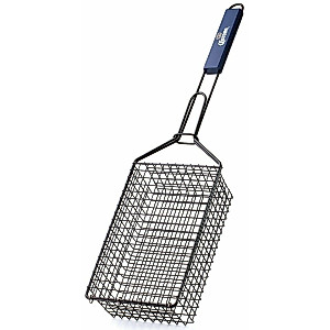 Corona BBQ Charcoal Grill Accessories - Grilling Basket with Locking Grill Handle For Veggetables, Chicken, Meats And Fish for Outdoor/ Indoor BBQ Set Tools