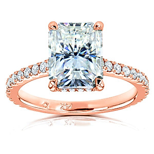 Kobelli Radiant-cut Moissanite Engagement Ring 3 1/10 CTW 14k Rose Gold, 7.5