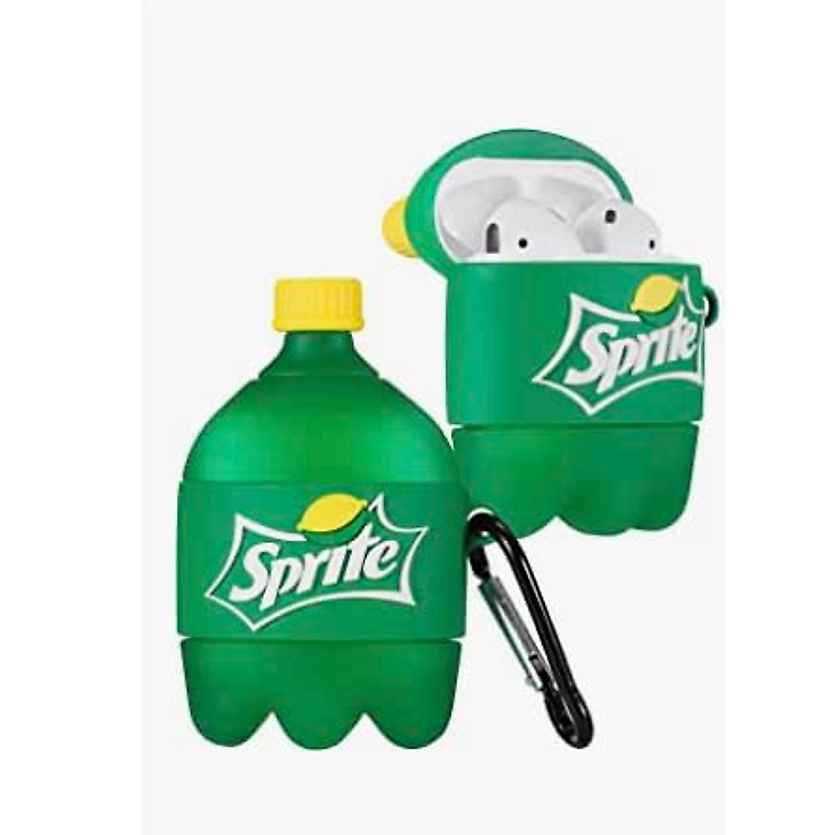 ZHAWK Sprite Bottle Silicone AirPods 1&2 Case Cover | Compatible with AirPods Gen 1&2 Only | Comes with a Unique Keychain | Wireless Charging Case | Best Gifts for Your Loved Ones