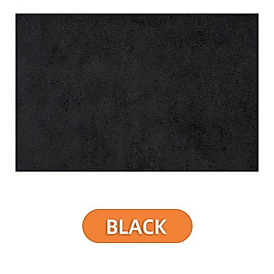 NASTASSA Microfiber Suede Fabric Self Adhesive Car Wrapping Film Imitation Leather Decorative Trims for Headliner Car Seat Center Console (Black), AF0855
