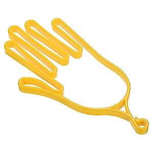 PATIKIL Golf Gloves Stretcher, 1 Pack Plastic Keeper Support Rack Holder Dryer Hanger Frame for Sports Gloves Maintenance, Yellow
