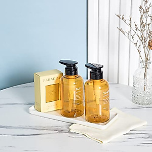 Ceramic Tray, Bathroom Sink Tray, Kitchen Countertop Tray, Vanity Tray, Cosmetics Dish, Candle Tray, Dessert Tray, Perfume Shampoo Liquid Soap Tray,Simple Style Design Suit for Home (White)