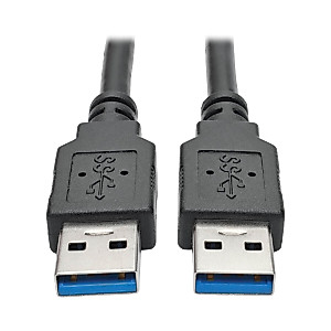 Tripp Lite 6 ft. USB 3.0 SuperSpeed (A/A) Cable (M/M), 28/24 AWG, 5 Gbps, USB Type-A to Type-A, Black (U320-006-BK)