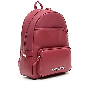 Lacoste Men's Ultimum Logo Petit Piqué Backpack, Burgundy