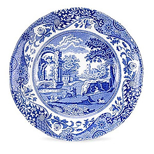 Spode Blue Italian Bread and Butter Plates | Set of 4 | Dessert and Appetizer Plate | Small, Round Blue and White Plate | Measures 6.5 Inches | Dishwasher Safe | Made in England