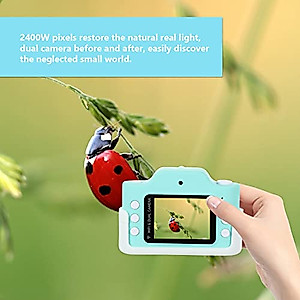 Lurrose Childs Camera Cartoon Digital High Definition: Cartoon Kids, Blue Rechargeable Video Recorder, 32g Mini Kid Toys for New Year Birthday Festival Souvenir Girl Toddler Toys