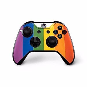 Skinit Decal Gaming Skin Compatible with Xbox One X Bundle - Originally Designed Vertical Rainbow Flag Design