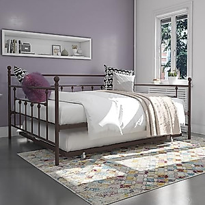 DHP Manila Metal Daybed and Trundle, Queen, Bronze