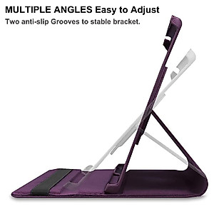 Case for Samsung Galaxy Tab S4 10.5 inch 2018 (SM-T830 SM-T835 SM-T837), 360 Degree Rotating Stand Case Smart Protective Cover with Stylus Pen,Screen Film (Purple)