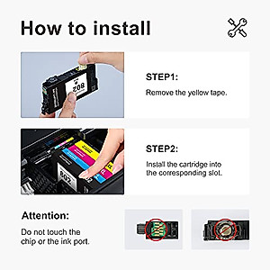 LemeroUtrust Remanufactured Ink Cartridge Replacement for Epson 802XL 802 T802XL use with Epson Workforce Pro WF-4720 WF-4730 WF-4734 EC-4040 EC-4020 (1 Black, 1 Cyan, 1 Magenta, 1 Yellow, 4-Pack)