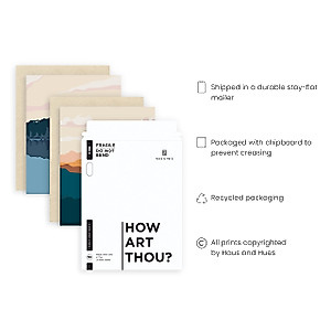 HAUS AND HUES Nature Wall Art Prints Landscape Mountain Decor Mid Century Art Wall Decor, Geometric Abstract Nature Wall Art, Mountain Art Wall Decor, Adventure Wall Décor