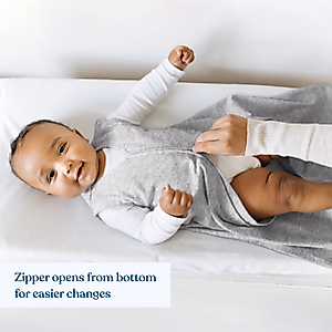 HALO Sleepsack, 100% Cotton Muslin Wearable Blanket, Swaddle Transition Sleeping Bag, TOG 0.5, Grey Tree Leaf, X-Large, 18-24 Months