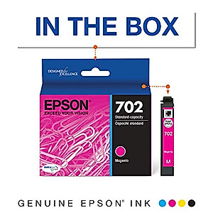 EPSON T702 DURABrite Ultra -Ink Standard Capacity Magenta -Cartridge (T702320-S) for select Epson WorkForce Pro Printers