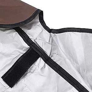 Swing Cover, Swing Canopy Replacement Waterproof Foldable Patio Swing Canopy Porch Top Cover for Outdoor Garden Patio Yard Park Porch Seat Furniture Swing Seat Cover, 76.8 x 49.2 x 5.9in Coffee