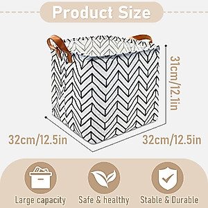 WisePoint Folded Clothing Storage Basket, Waterproof Closet Storage Bin with Metal Frame, Multifuctional Storage Bins for Clothes, Shoes (geometry)