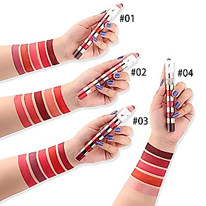 Kusslippe 20 Colors Waterproof Matte Liquid Lipstick Set, Mini Long Lasting 24 Hours Non-Stick Cup Velvet Lip Gloss Kit, Highly-Pigmented Nude Red Liquid Lipstick Makeup Sets for Women