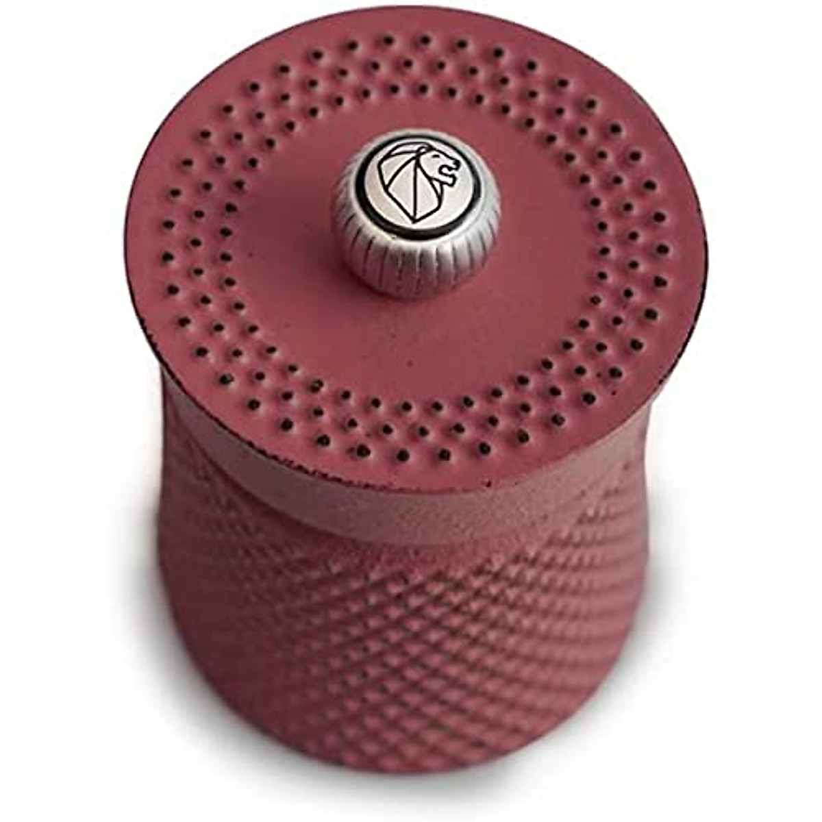 Peugeot Bali Fonte Cast Iron Pepper Mill 8cm-3 inch, Red. Gift Set includes a Peppercorn Spice Cube