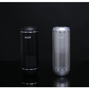 BARAMI-5_Silver | Car Air Purifier | Portable Air Purifier| photocatalytic Air Purifier | Air Purifiers for Home,Bedroom,desktop | Pet Odor Eliminator | Removes PM2.5 Dust,Smoke,Car Odor