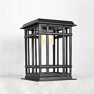 KLFJFD Solar Lights Outdoor,Modern LED Post Lantern Rainproof Lawn Landscape Garden Lamp Home Waterproof IP55 Door Post Light