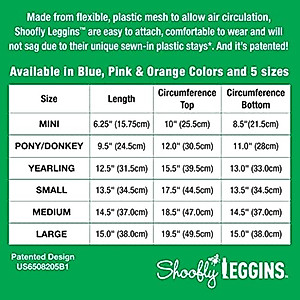 SHOOFLY Horse Leggins, Patented Loose Fitting Boots, Breathable Plastic Mesh (Orange/Yearling)