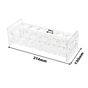 Allure Maek 12 Round Holes Shot Glasses Holder Acrylic 3 Rows Wine Glass Cup Rack Organizer Drinkware for Barware, Shot Glass Display,Bar Exhibition Party Festival (Acrylic)