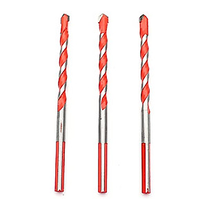 Sipery Multi-Material Masonry Drill Bits 10Pcs Tungsten Carbide Twist Drill Bits 6mm/0.24inch Drill Bits (Harder) for Drilling in Tile, Glass, Concrete, Brick, Wood, and Plastic