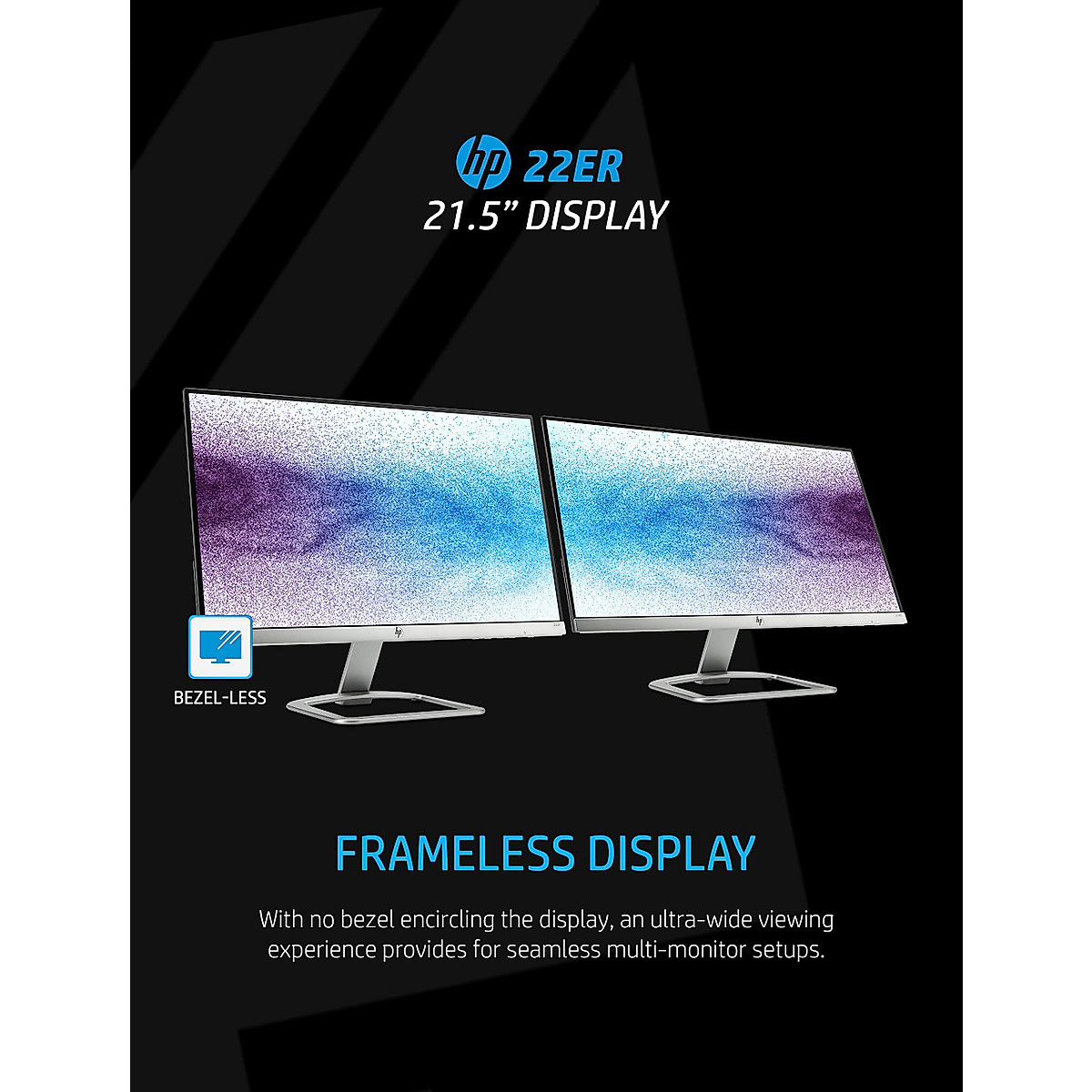 HP 22er 21.5-inch LED Backlit Monitor (Renewed)