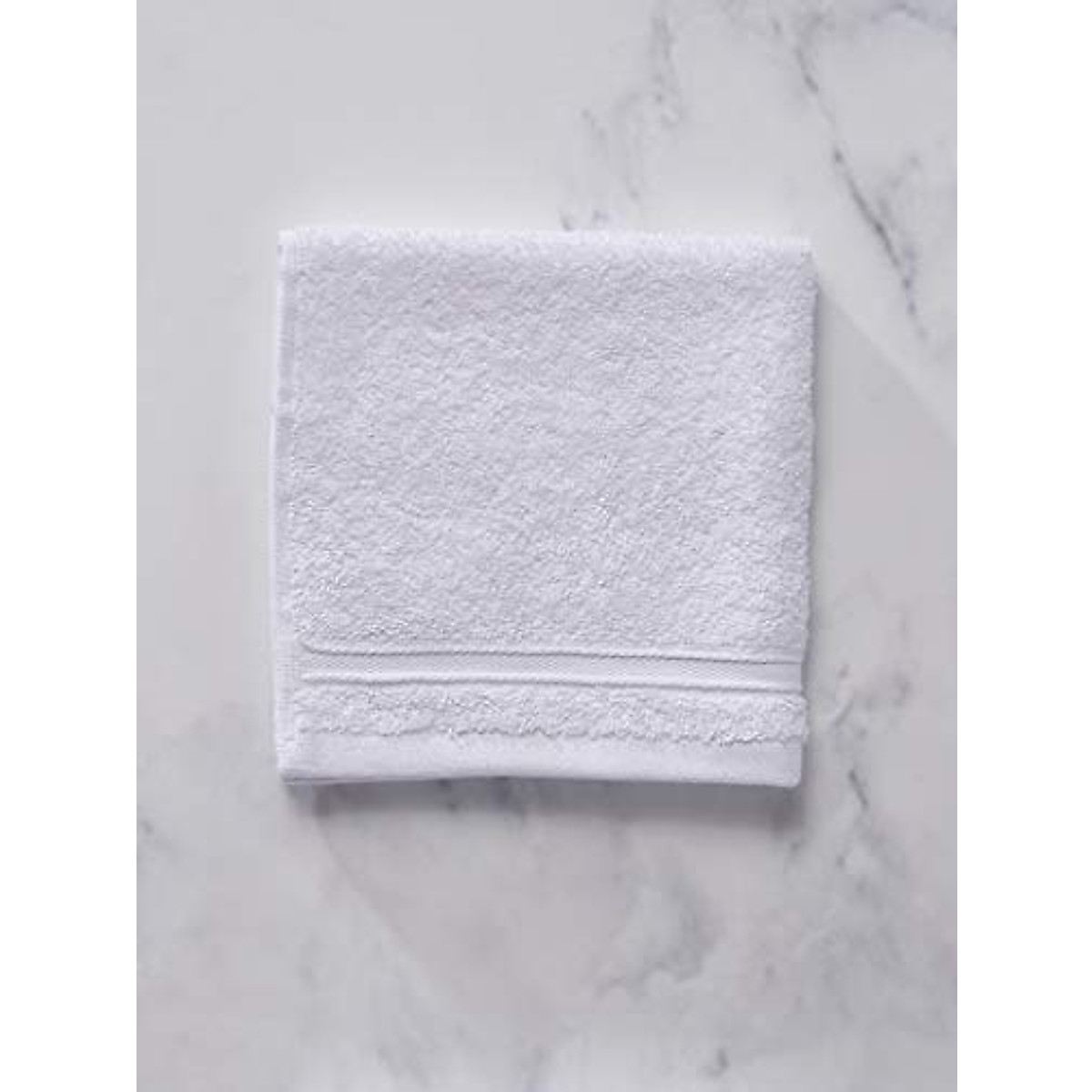 Bokser Home Hospitality Kenwood Wash Cloths, Hotel Quality for Bathroom, Home, Spa and More, 100% Combed Ring Spun Cotton Providing a Soft, Luxurious Feel, White, 13” x 13” (Pack of 30)
