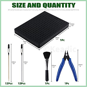 Keadic 37Pcs Model Tool Paint Kit Includes Professional Gundam Model Basic Tools, Painting Stand Base Holder and Alligator Clip Sticks Modeling Tools for Airbrush Hobby Model Building Parts Assemble