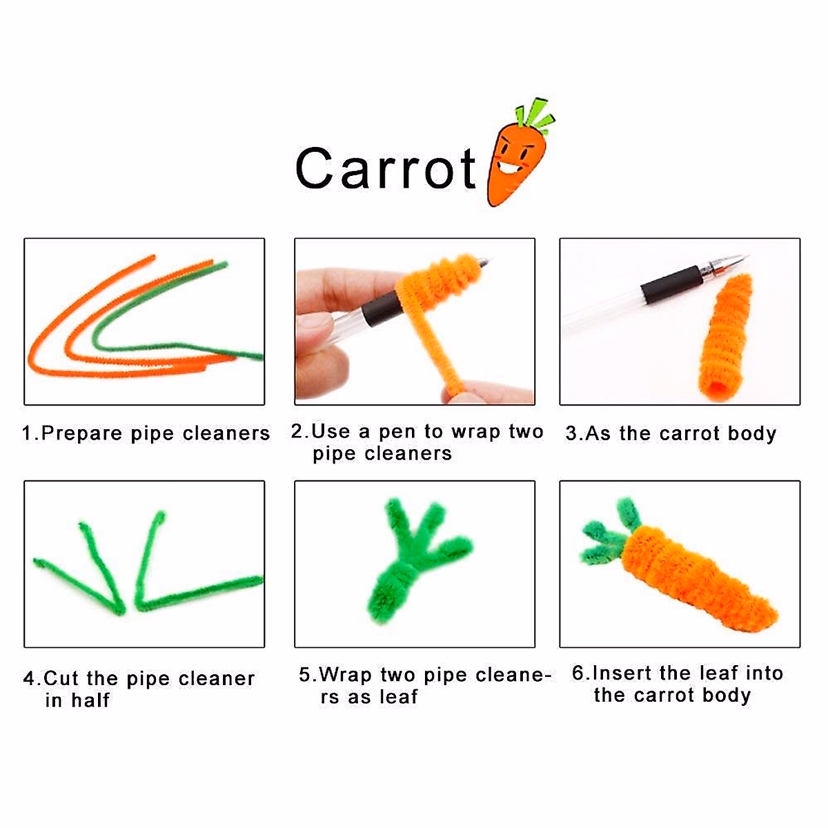 100pcs Pipe Cleaners Chenille Stems for DIY Art Supplies Craft Projects 6mmx30cm Christmas Pipe Cleaners Decoration, Yellow