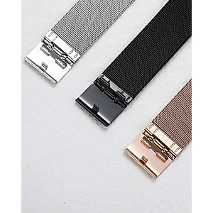 Personalized Stainless Steel Medical Alert Bracelets for Men Women - Custom Medical Alert ID Bracelets Free Engraving - Adjustable Milan Mesh Watch Band Medical Emergency Bracelet (Silver)