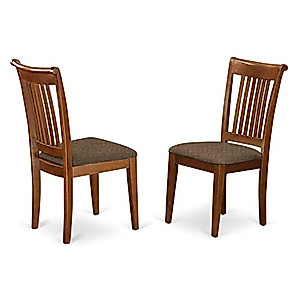 EAST WEST FURNITURE 7 PC Dining room set-Oval Dining Table with Leaf and 6 Dining Chairs