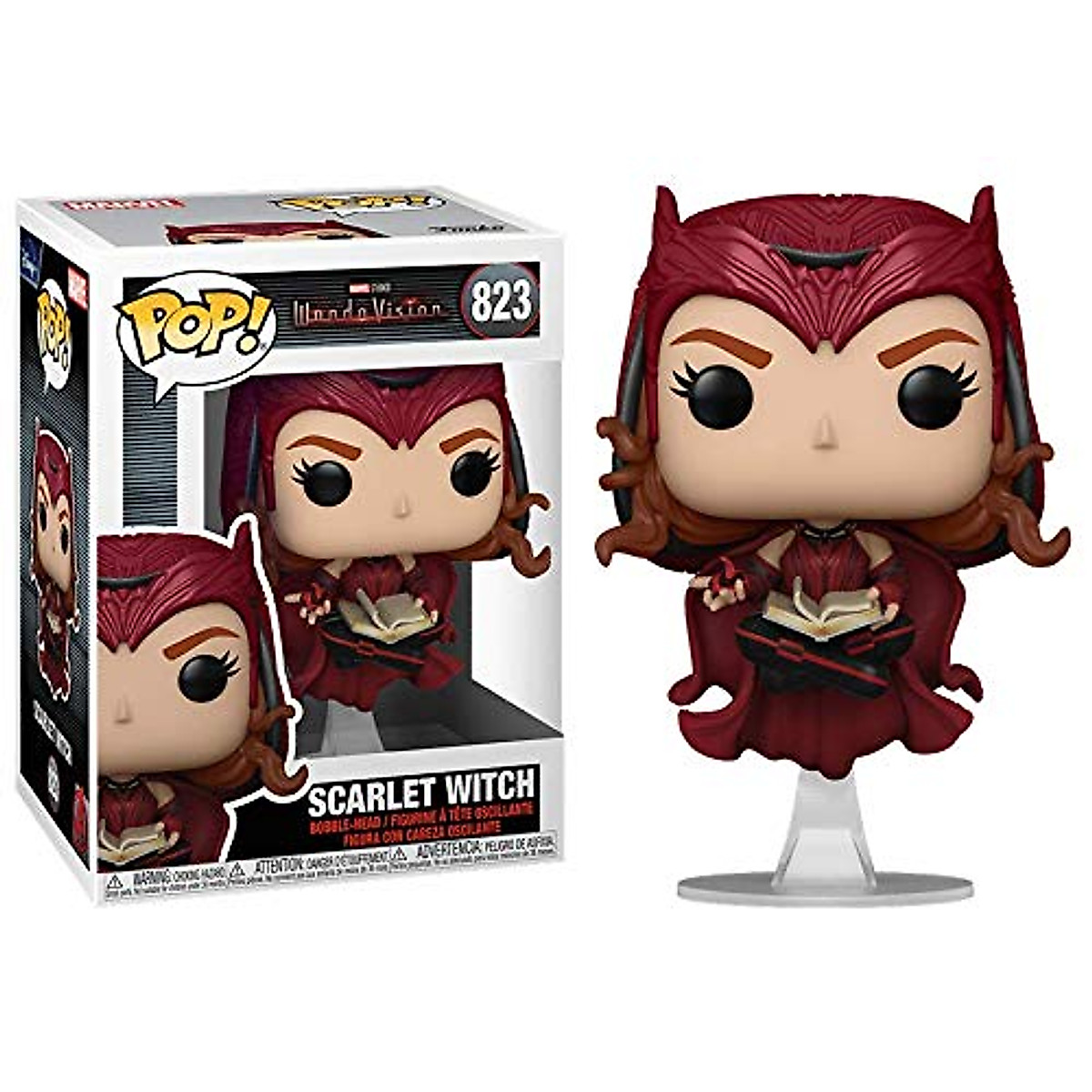 POP Marvel: WandaVision - The Scarlet Witch Funko Pop! Vinyl Figure (Bundled with Compatible Box Protector Case), Multicolored, 3.75 inches