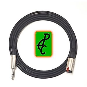 15 ft Canare Stereo Headphone Extension Cable Black 1/4" Neutrik TRS - Female Jack