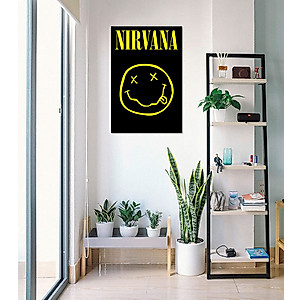 Nirvana - Smiley Face 24x36 Poster Band Album Art Black