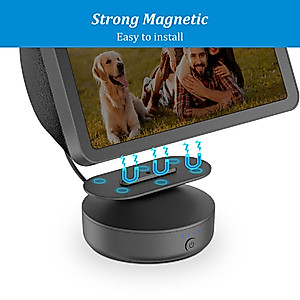 PlusAcc Battery Base for Echo Show 8 (1st Gen & 2nd Gen) - 10000 mAh Portable Battery Charger Stand for Alexa Echo Show 8 (1st & 2nd Gen), Tilt Function (Black)