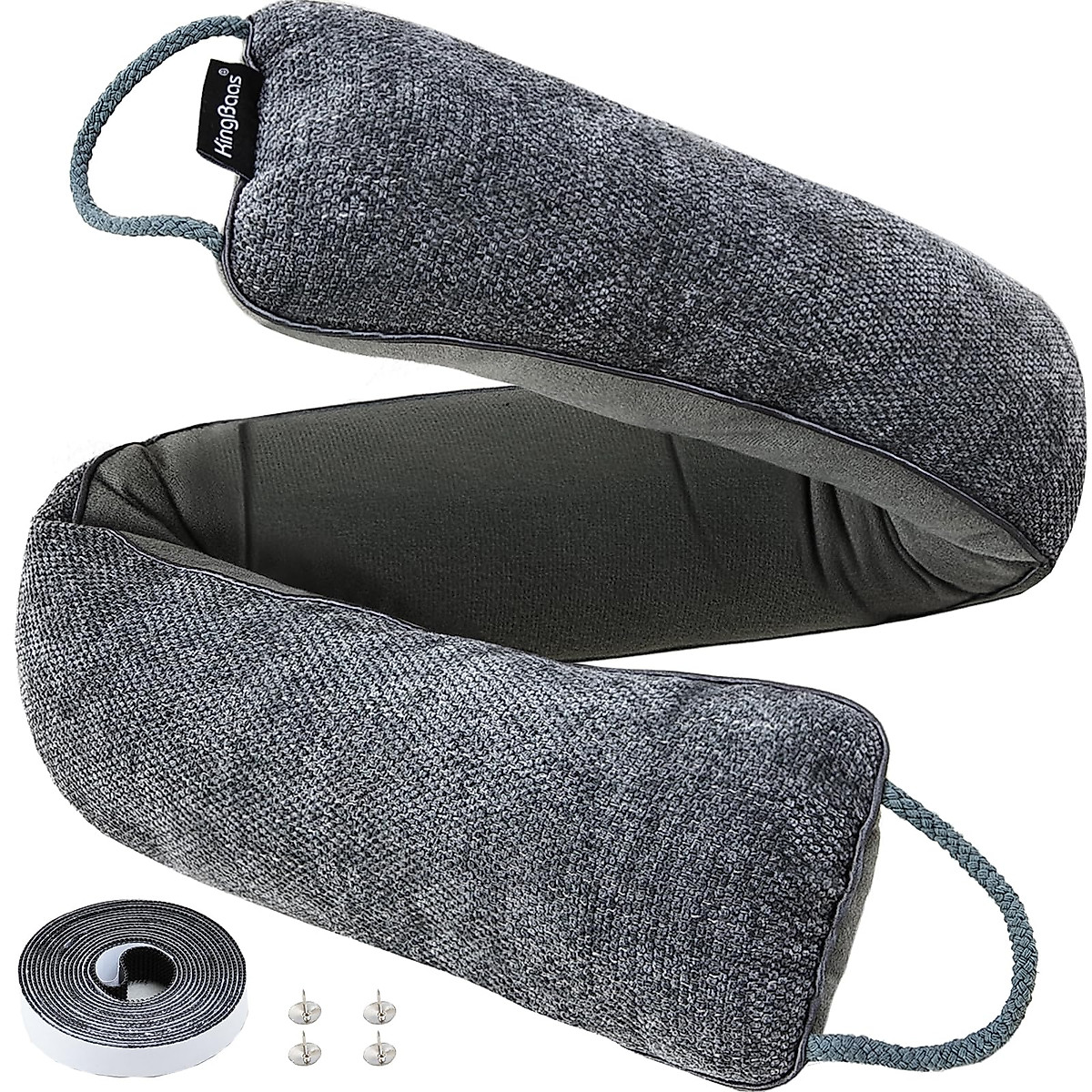 Kingbaas Heavy Door Draft Stopper Under Door Noise Blocker Front Door Insulation Door Draft Guard Weatherproof Strip Energy Efficient Door Accessory