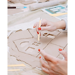 WuliYobo Clay Tools Kit, 42 PCS Polymer Clay Tools with a Storage Bag for Pottery Artists,Pottery Tools Double Sided Carving Tools Sculpting Tools.