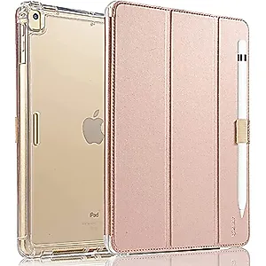 Valkit Case for iPad Mini 5 2019 / iPad Mini 4 2015 (5th/4th Generation 7.9 inch) - Slim Lightweight Smart Shell Stand Cover with Translucent Frosted Back Protector, with Auto Wake/Sleep, Rose Gold