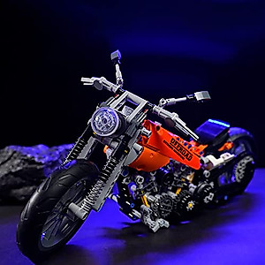 HOGOKIDS Motorcycle Building Block Set - 436 PCS Collectible Motorcycle Display Model, STEM Tech Motorbike Toy Collection Brick Kit, Birthday Gift for Adults Kids Boys Ages 6 7 8 9 10 11 12+ Years Old