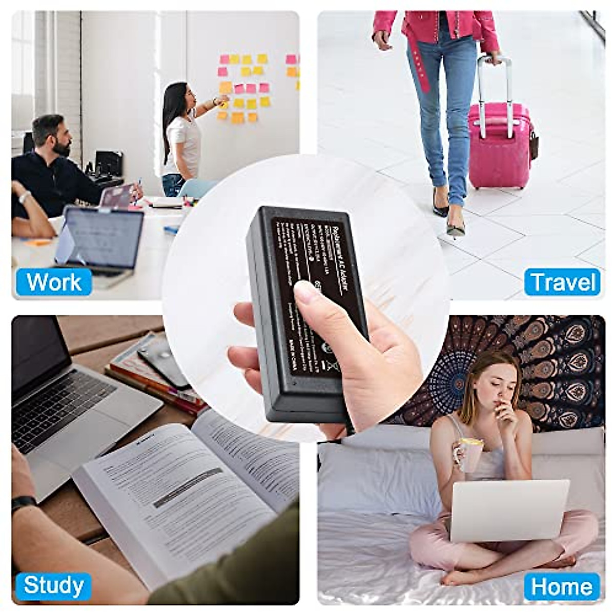 Replacement for 45w Dell AC Adapter Laptop Charger for Dell Inspiron 13 14 15 3000 5000 7000 Series 14-5000 13-7000 13-5000 17-7000 15-3552 3555 3558 3565 3567 5551 5555 5558 5559 Power Supply Cord