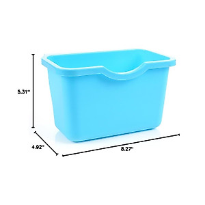 bjlongyi Home Kitchen Garbage Storage Bin Can Hanging Rubbish Container Plastic Kitchen Trash Cans Easy Installation Blue