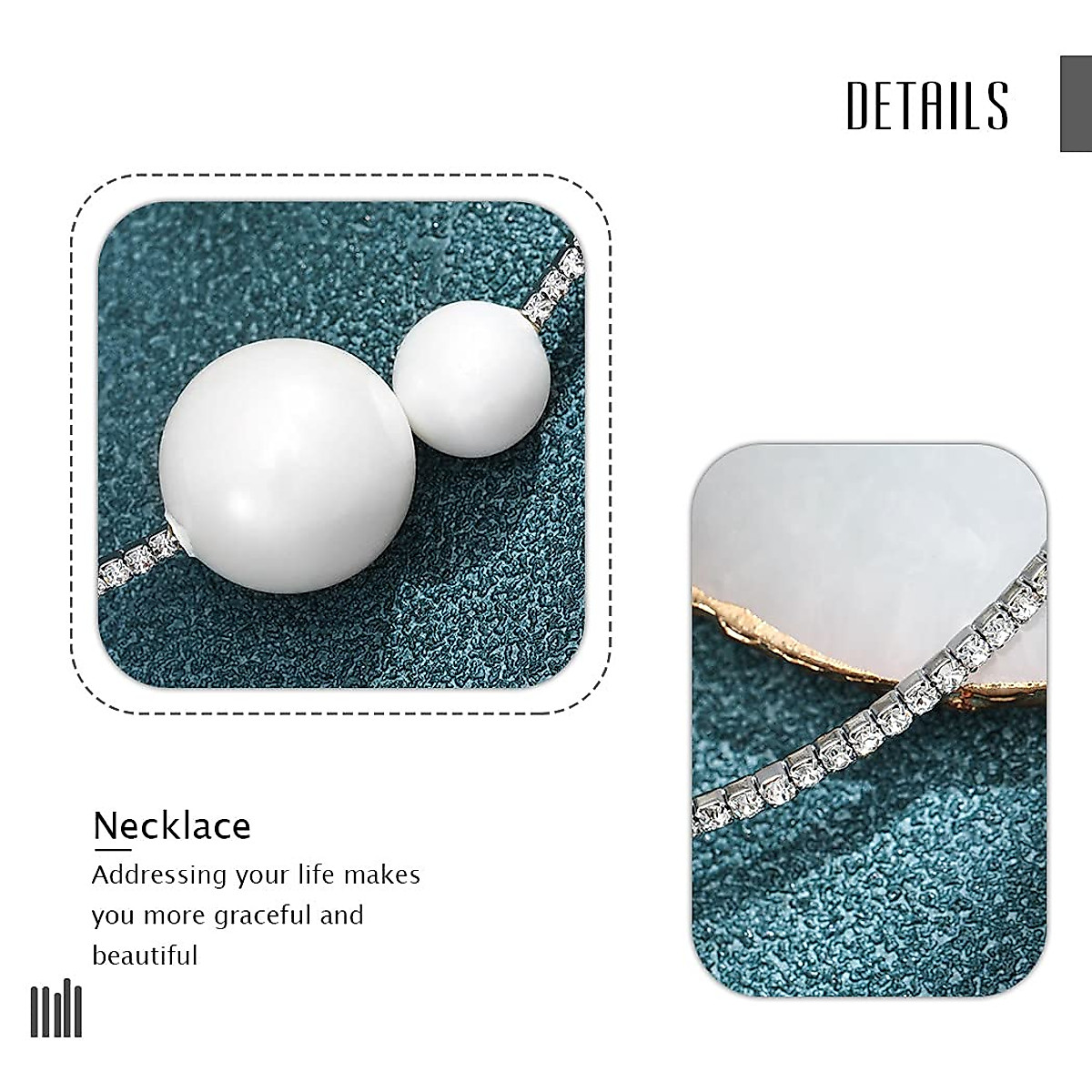 Jeairts Cystal Pearl Choker Necklace Silver Rhinestone Adjustable Necklaces Fashion Necklace Jewelry Party Gifts Costume Accessories for Women and Girls