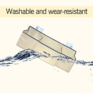 Holy Cat Hanging Baby Diaper Caddy Organizer with Paper Pocket for Changing Table Crib Playard Organization Nursery Organization Hanging Nursery-Apricot