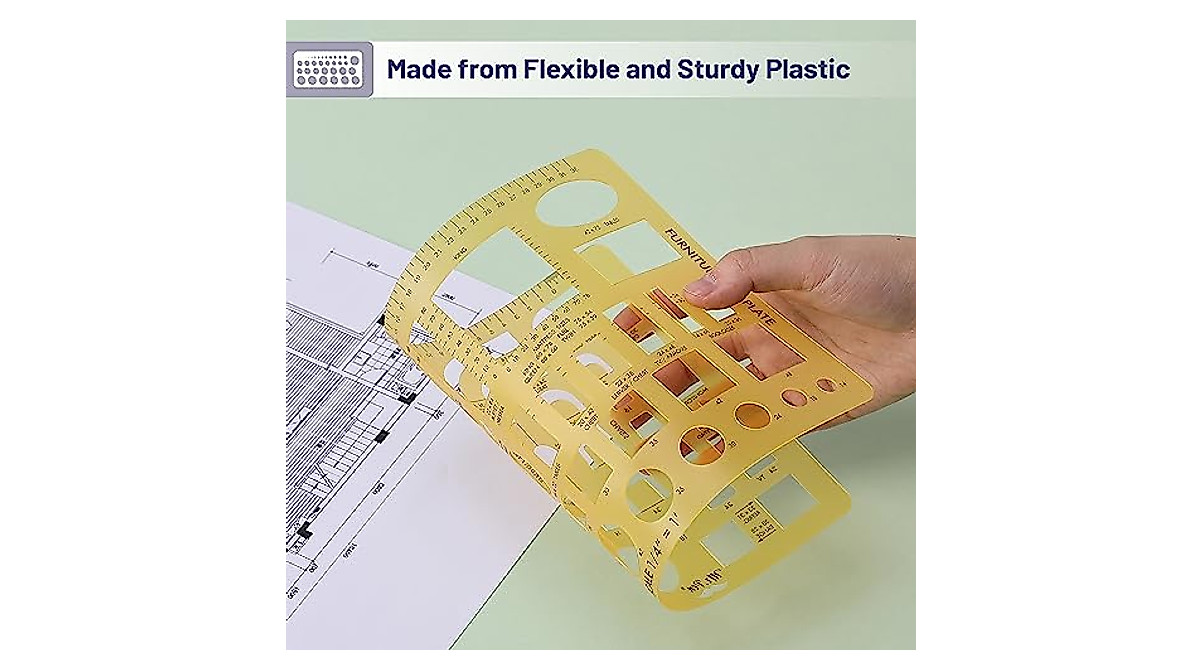 Mr. Pen House Plan Templates - 3 Pack for Accurate Interior Drafting
