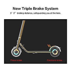 Segway Ninebot E22 E45 Electric Kick Scooter, Lightweight and Foldable, Upgraded Motor Power, Dark Grey